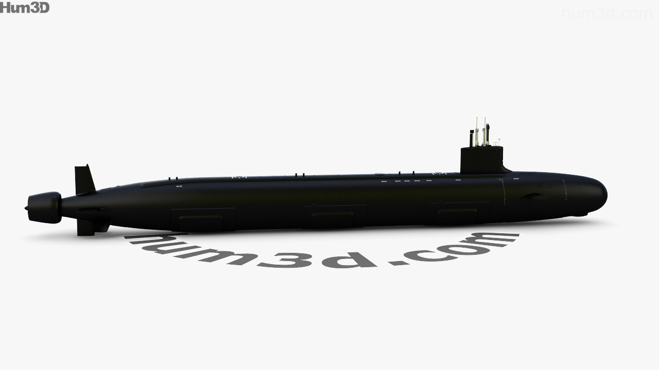 360 view of Virginia-class submarine 3D model - 3DModels store