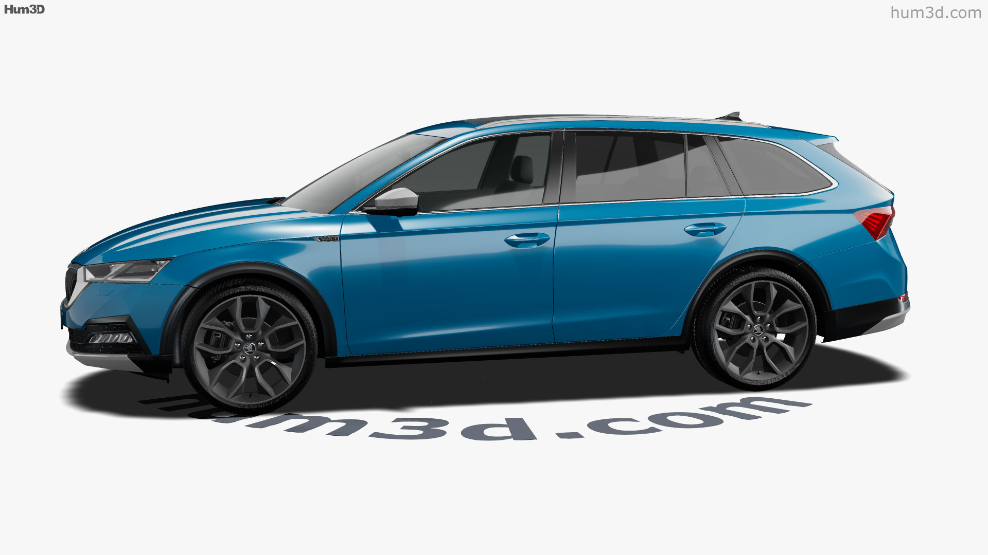 360 view of Skoda Octavia Scout 2023 3D model - 3DModels store