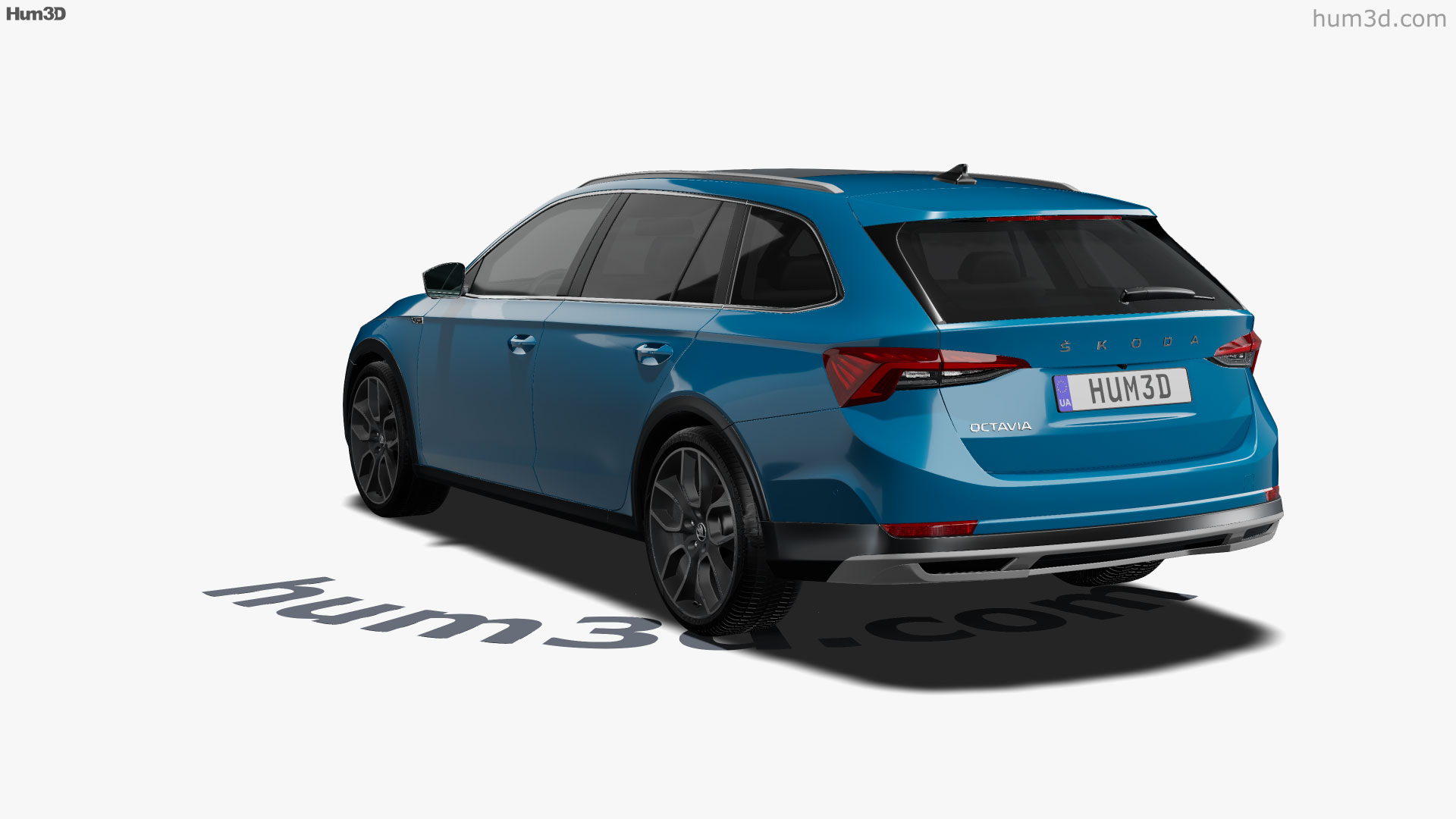 360 view of Skoda Octavia Scout 2023 3D model - 3DModels store