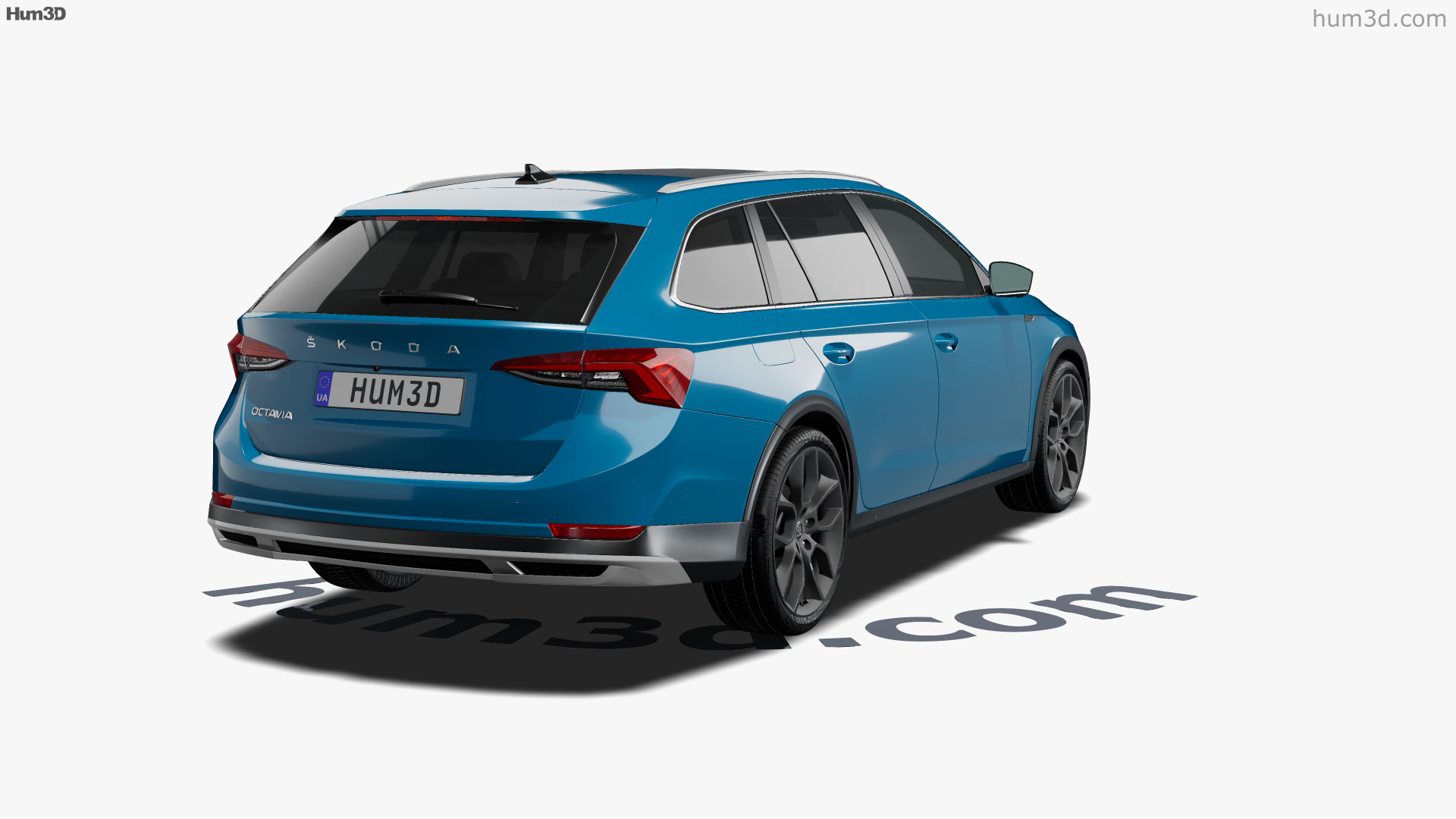 360 view of Skoda Octavia Scout 2023 3D model - 3DModels store