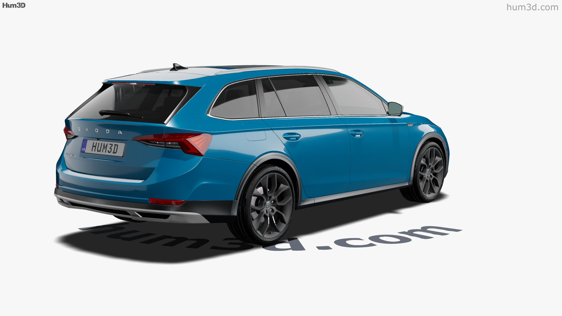 360 view of Skoda Octavia Scout 2023 3D model - 3DModels store