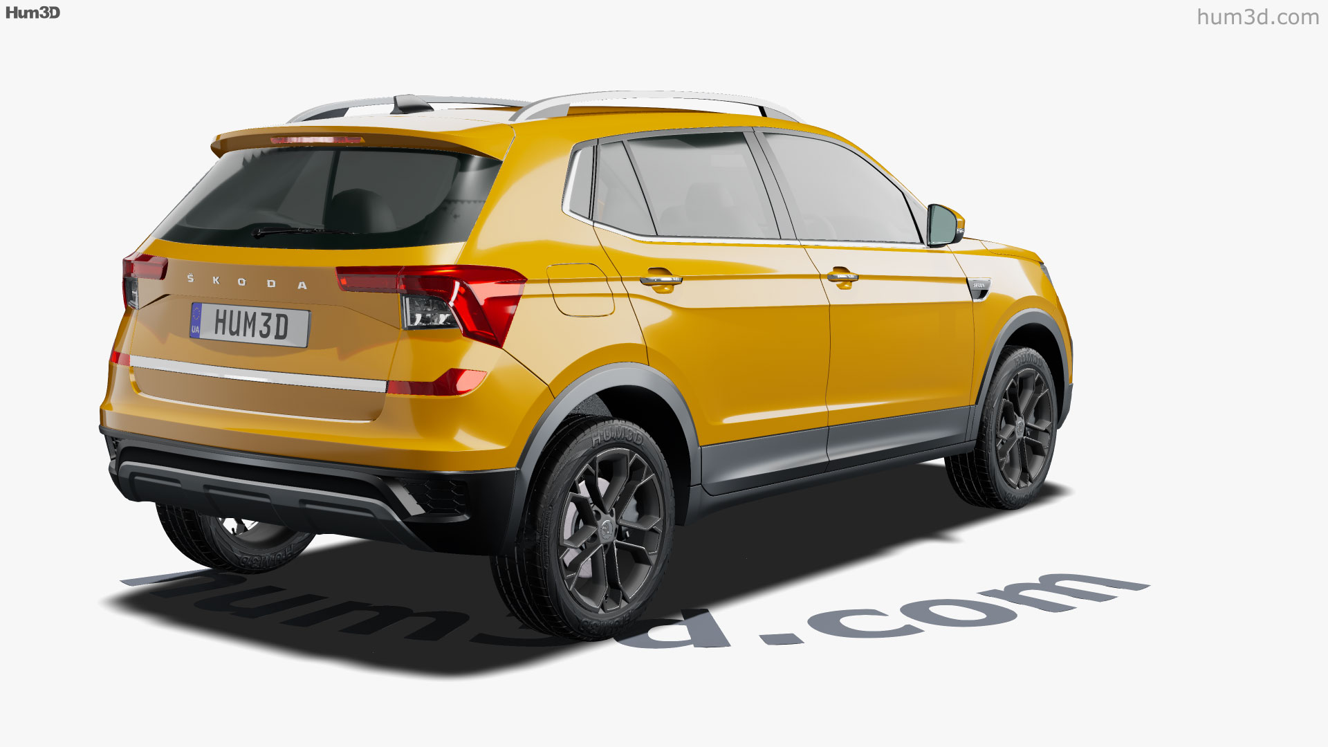 360 view of Skoda Kushaq 2023 3D model - 3DModels store