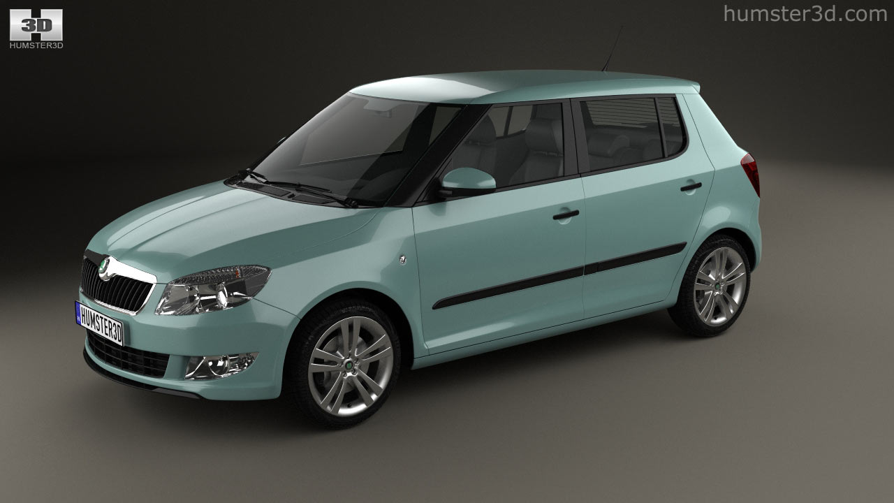 360 view of Skoda Fabia 2013 3D model - 3DModels store