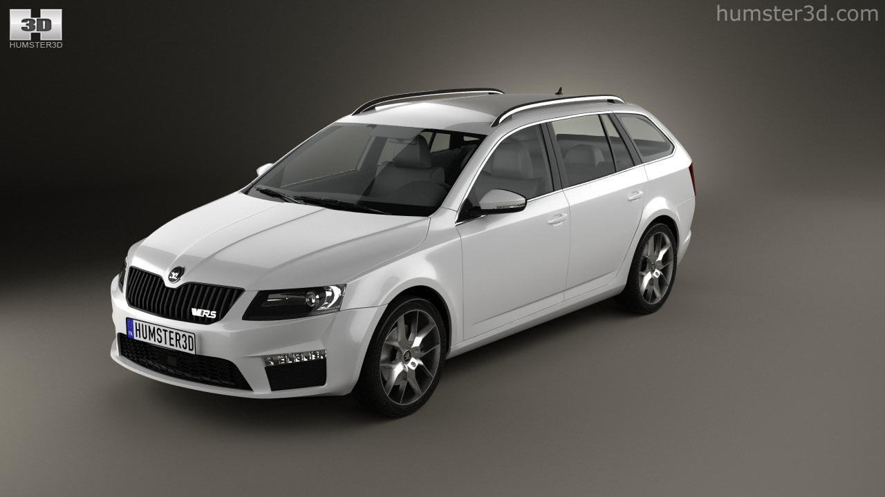 360 view of Skoda Octavia RS Combi 2016 3D model - 3DModels store