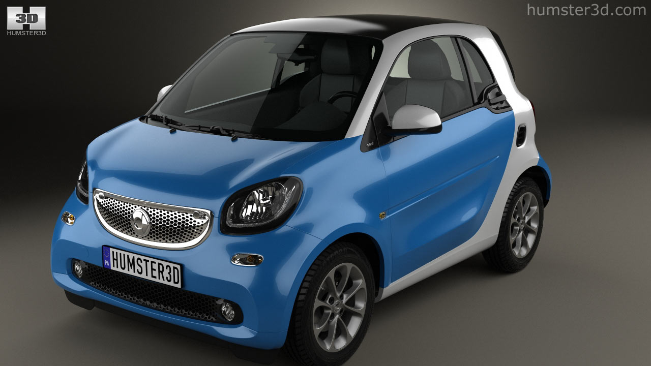 360 view of Smart Fortwo 2017 3D model - 3DModels store
