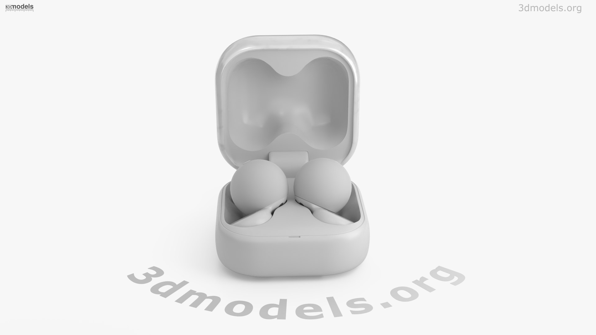 360 view of Sony LinkBuds Open White 3D model - 3DModels store