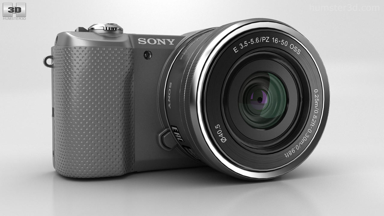 360 view of Sony Alpha A5000 Silver 3D model - 3DModels store