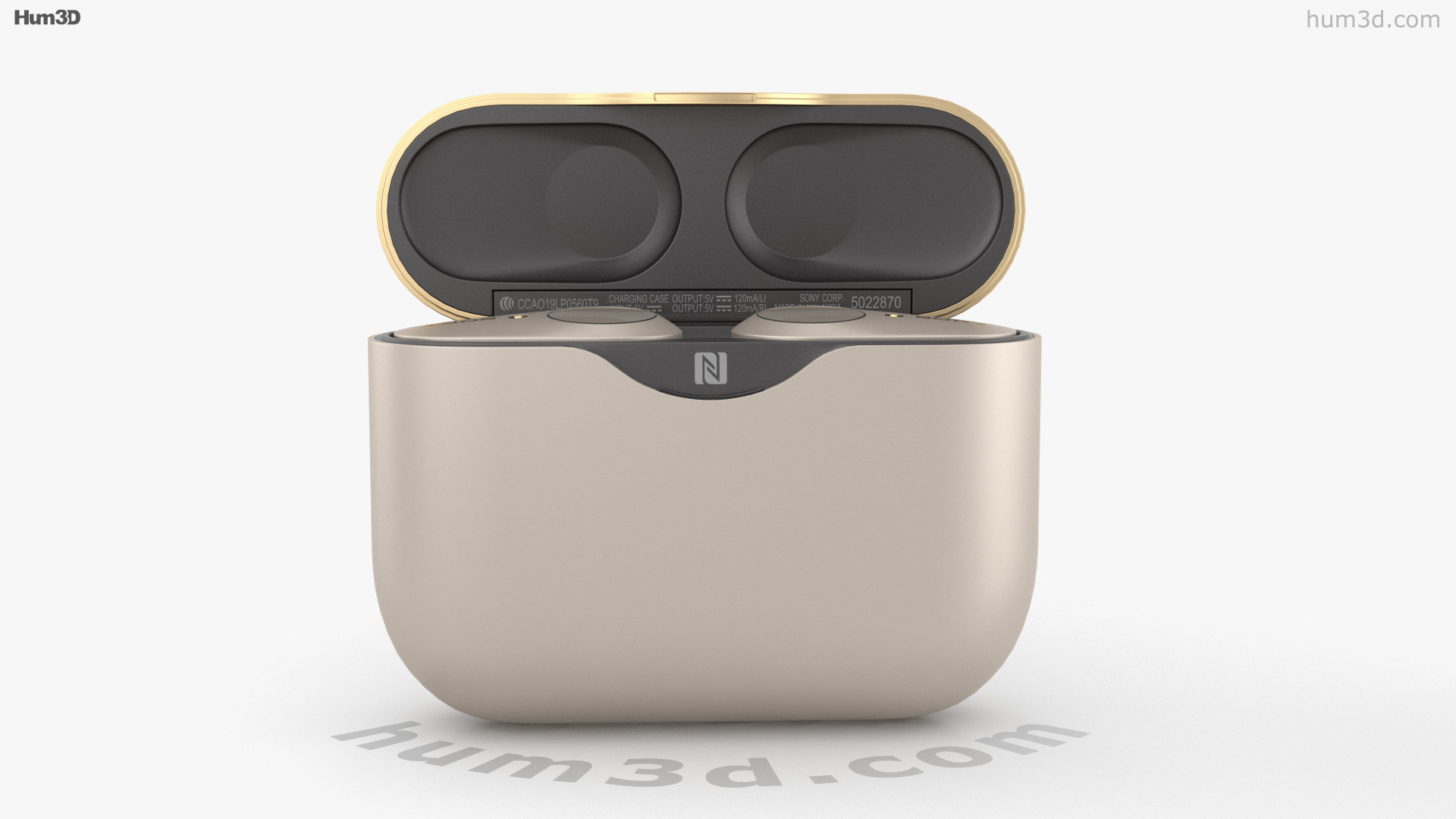 360 view of Sony WF-1000XM3 Silver 3D model - 3DModels store