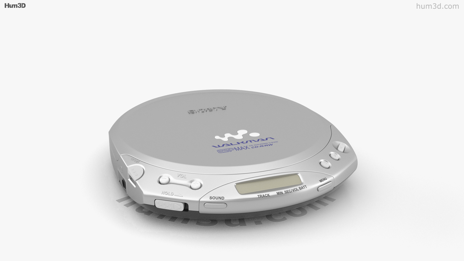360 view of Sony Walkman CD Player 3D model - 3DModels store