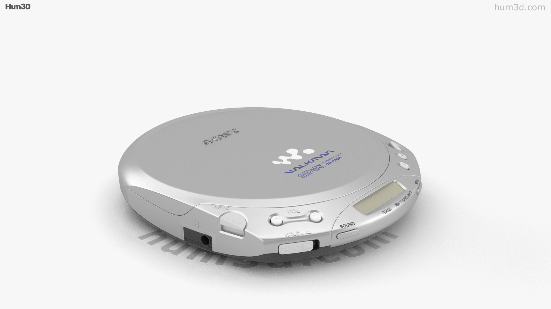 360 view of Sony Walkman CD Player 3D model - 3DModels store
