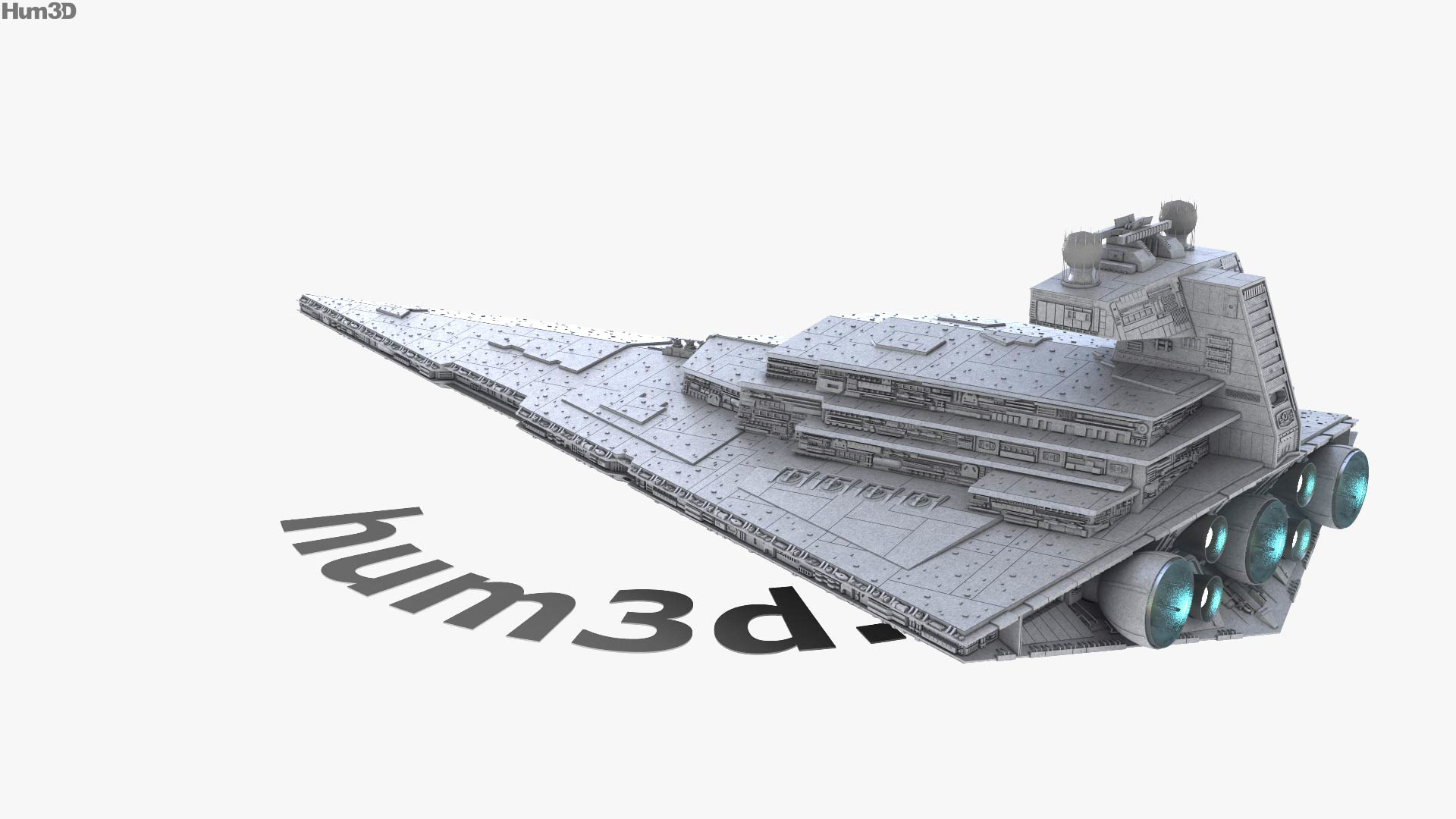 360 view of Imperial Star Destroyer 3D model - 3DModels store
