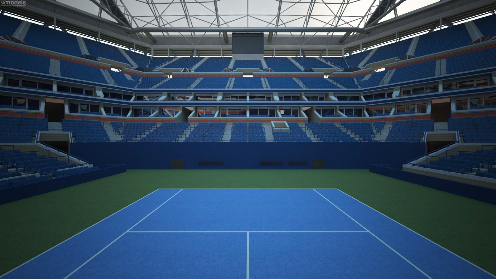 360 view of Arthur Ashe Stadium 3D model - 3DModels store