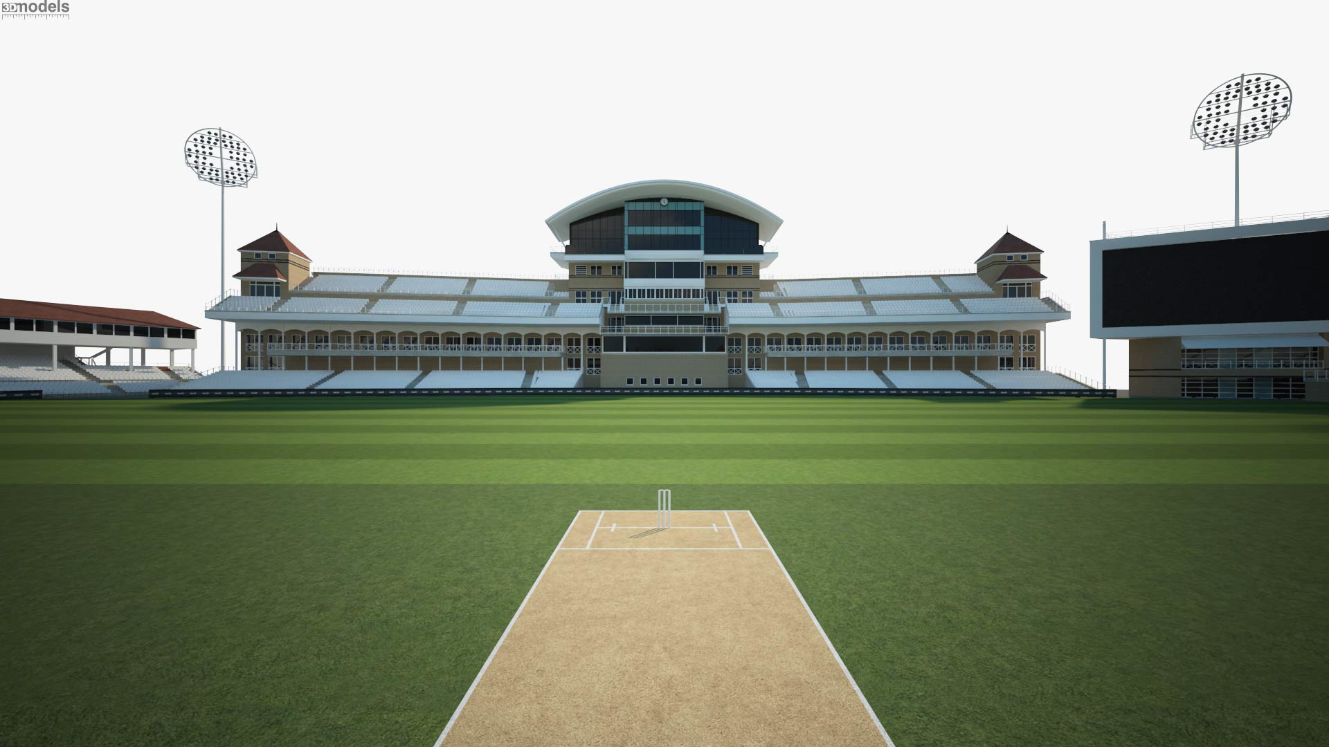 360 view of Trent Bridge Cricket Ground 3D model - 3DModels store
