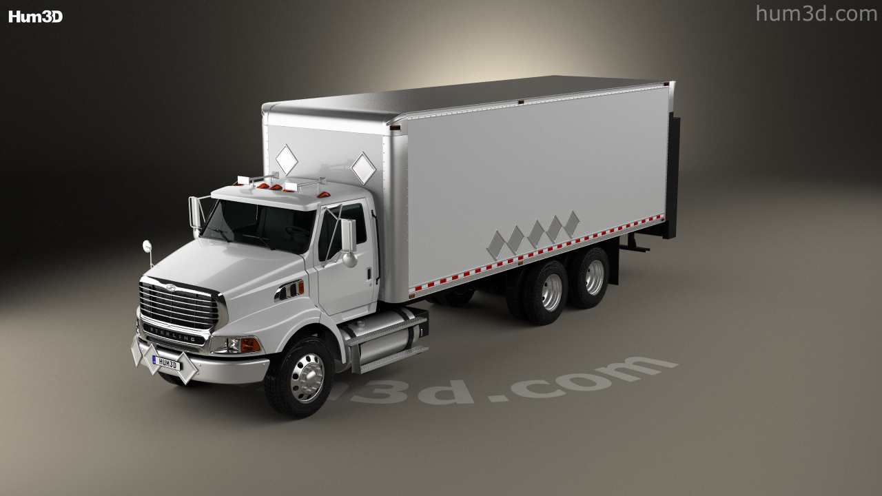 360 view of Sterling L9500 Box Truck 2009 3D model - 3DModels store