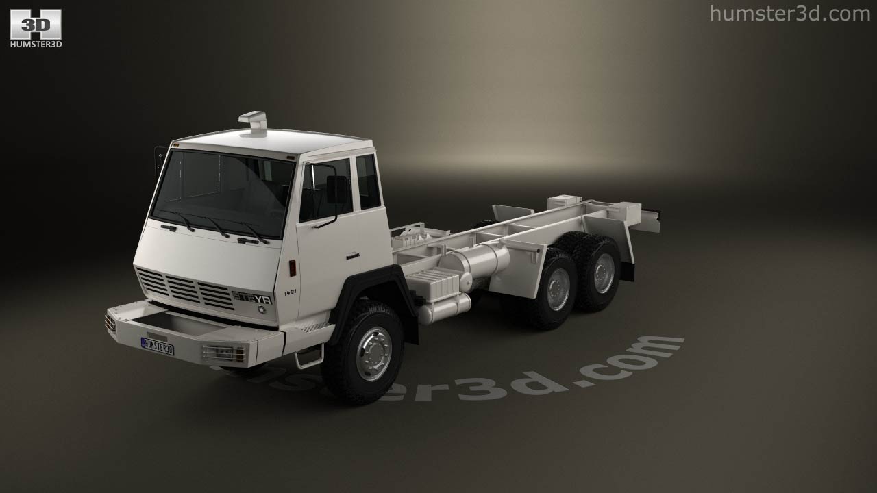 360 view of Steyr Plus 91 1491 Chassis Army Truck 1978 3D model ...