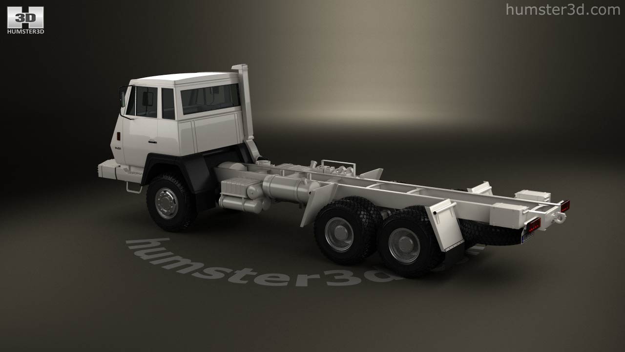 360 view of Steyr Plus 91 1491 Chassis Army Truck 1978 3D model ...