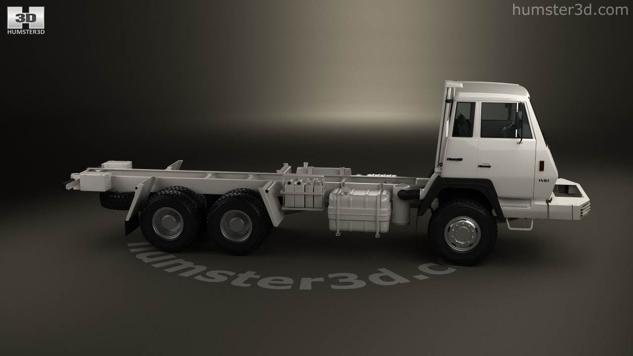 360 view of Steyr Plus 91 1491 Chassis Army Truck 1978 3D model ...