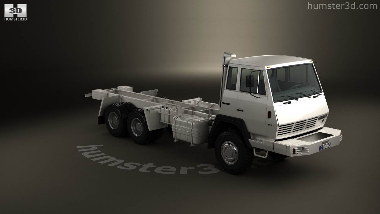 360 view of Steyr Plus 91 1491 Chassis Army Truck 1978 3D model ...