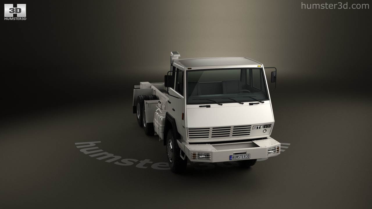 360 view of Steyr Plus 91 1491 Chassis Army Truck 1978 3D model ...