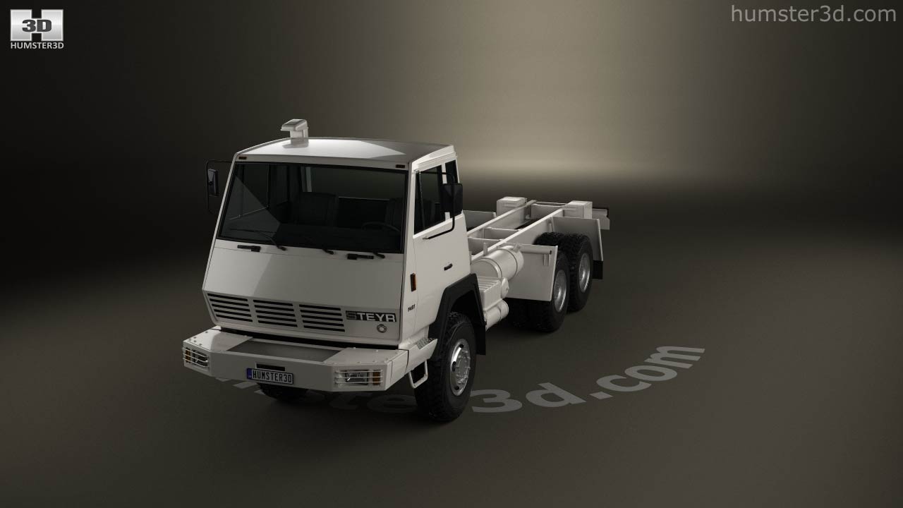 360 view of Steyr Plus 91 1491 Chassis Army Truck 1978 3D model ...