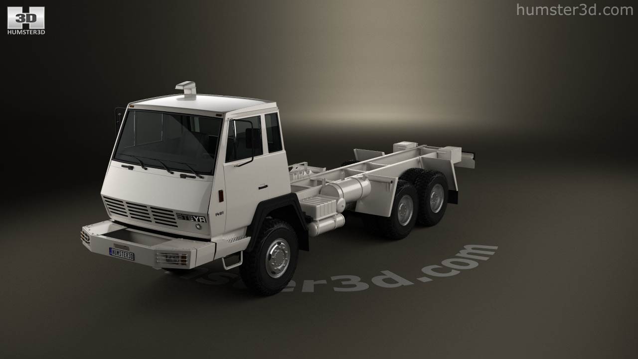 360 view of Steyr Plus 91 1491 Chassis Army Truck 1978 3D model ...