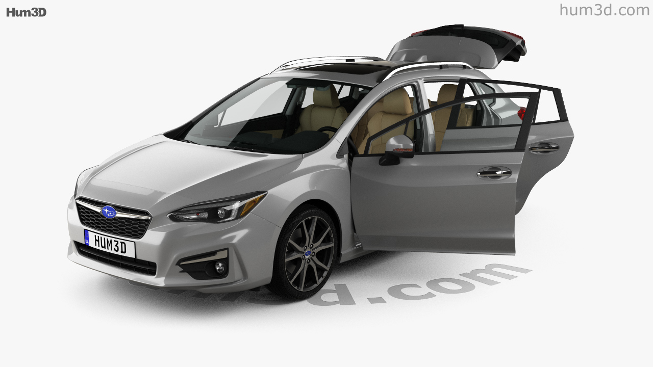 360 view of Subaru Impreza 5-door hatchback with HQ interior 2019 3D ...