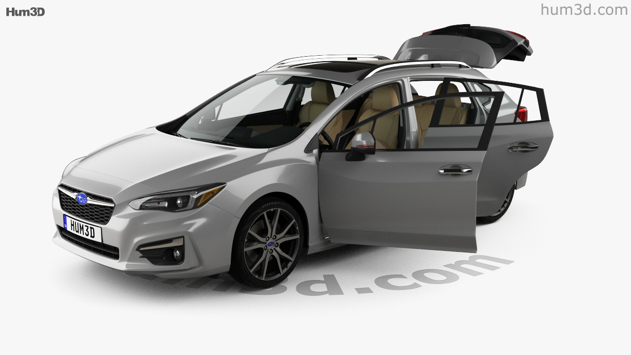 360 view of Subaru Impreza 5-door hatchback with HQ interior 2019 3D ...