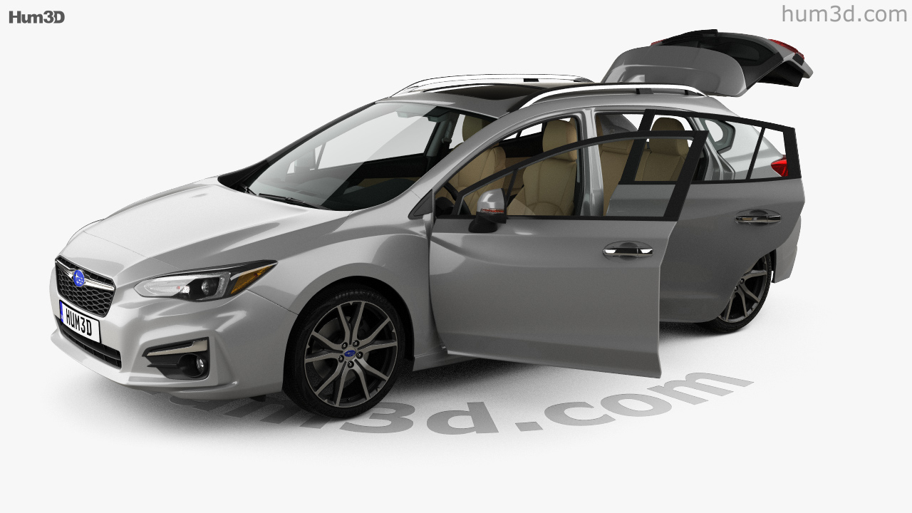 360 view of Subaru Impreza 5-door hatchback with HQ interior 2019 3D ...