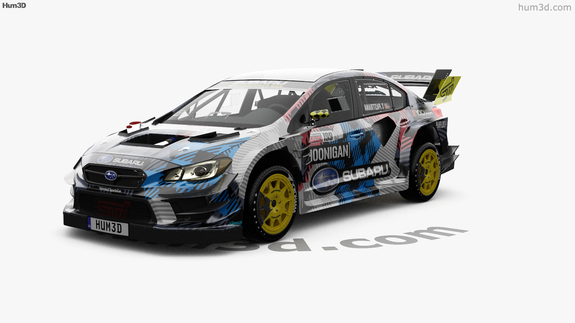 360 vista de Subaru WRX STI Gymkhana 2023 modelo 3D - loja 3DModels