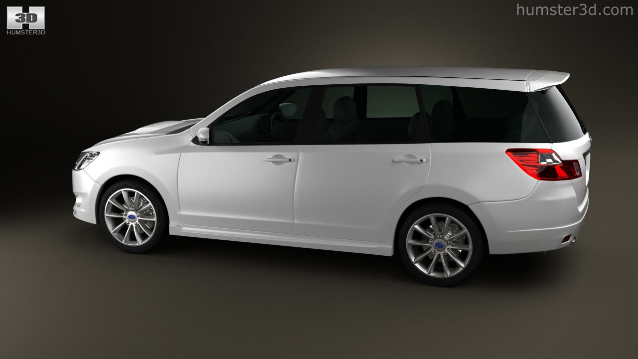 360 view of Subaru Exiga 2013 3D model - 3DModels store