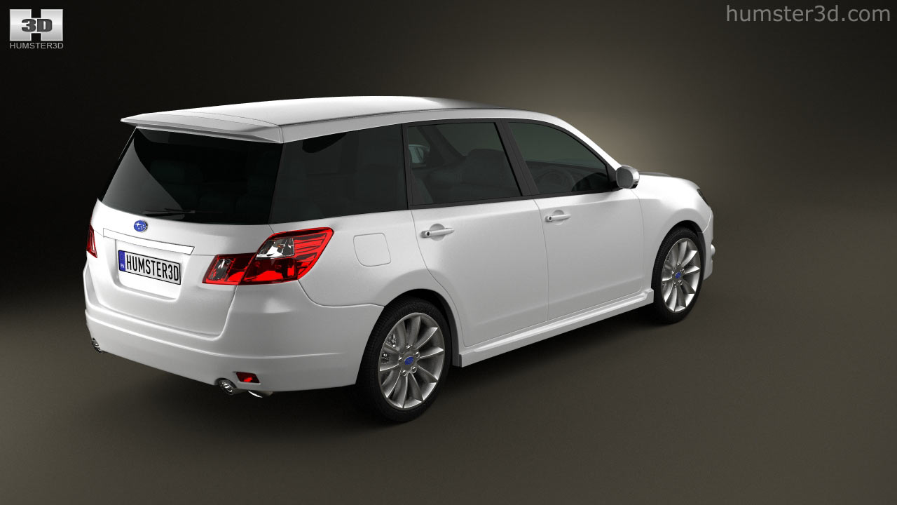 360 view of Subaru Exiga 2013 3D model - 3DModels store