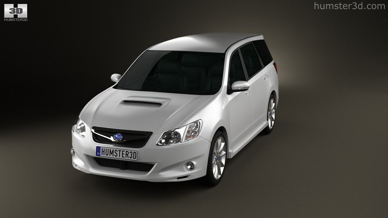 360 view of Subaru Exiga 2013 3D model - 3DModels store
