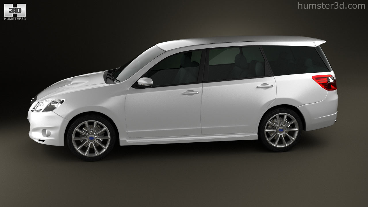 360 view of Subaru Exiga 2013 3D model - 3DModels store