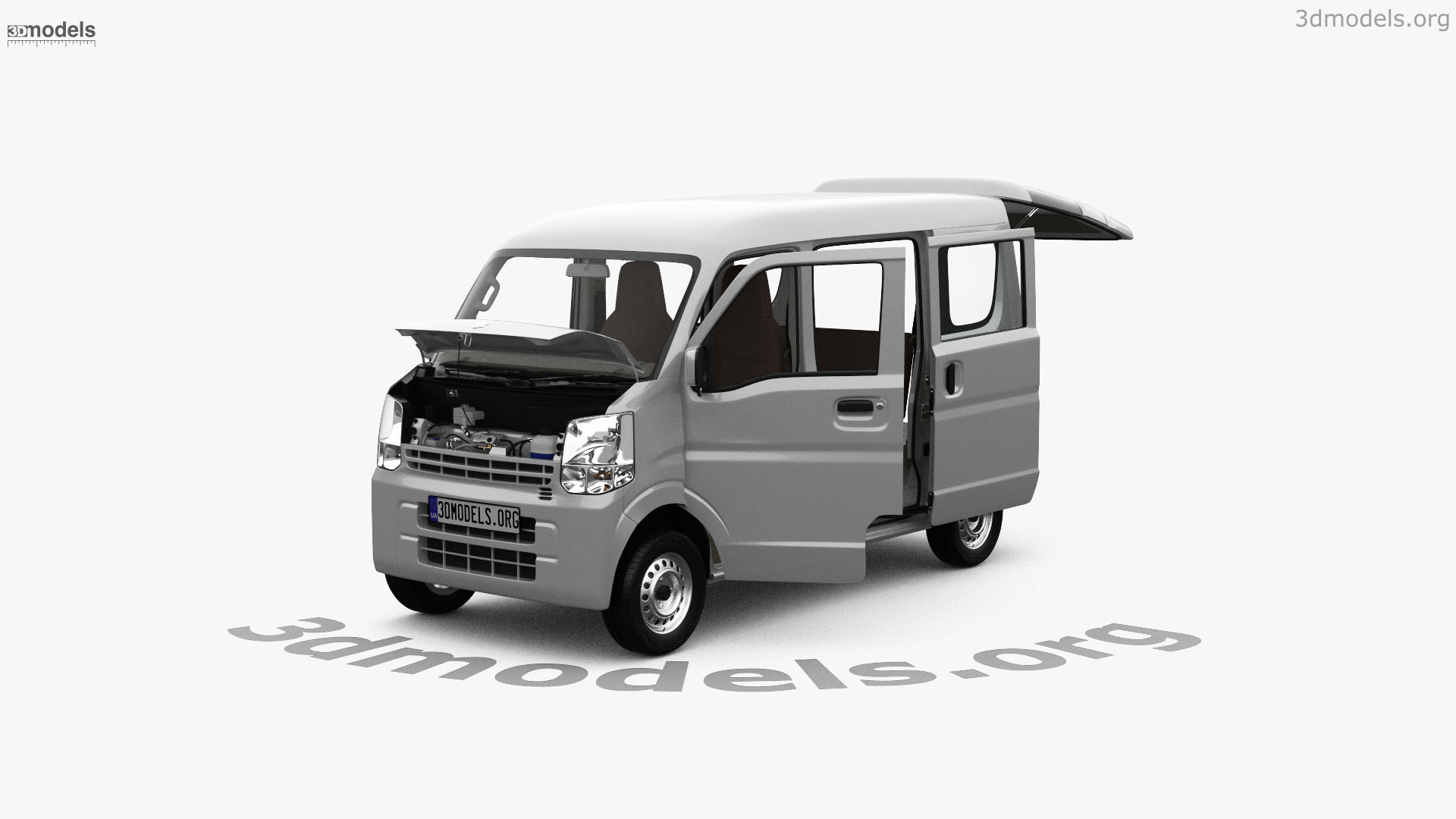 360 view of Suzuki Every with HQ interior and engine 2018 3D model ...