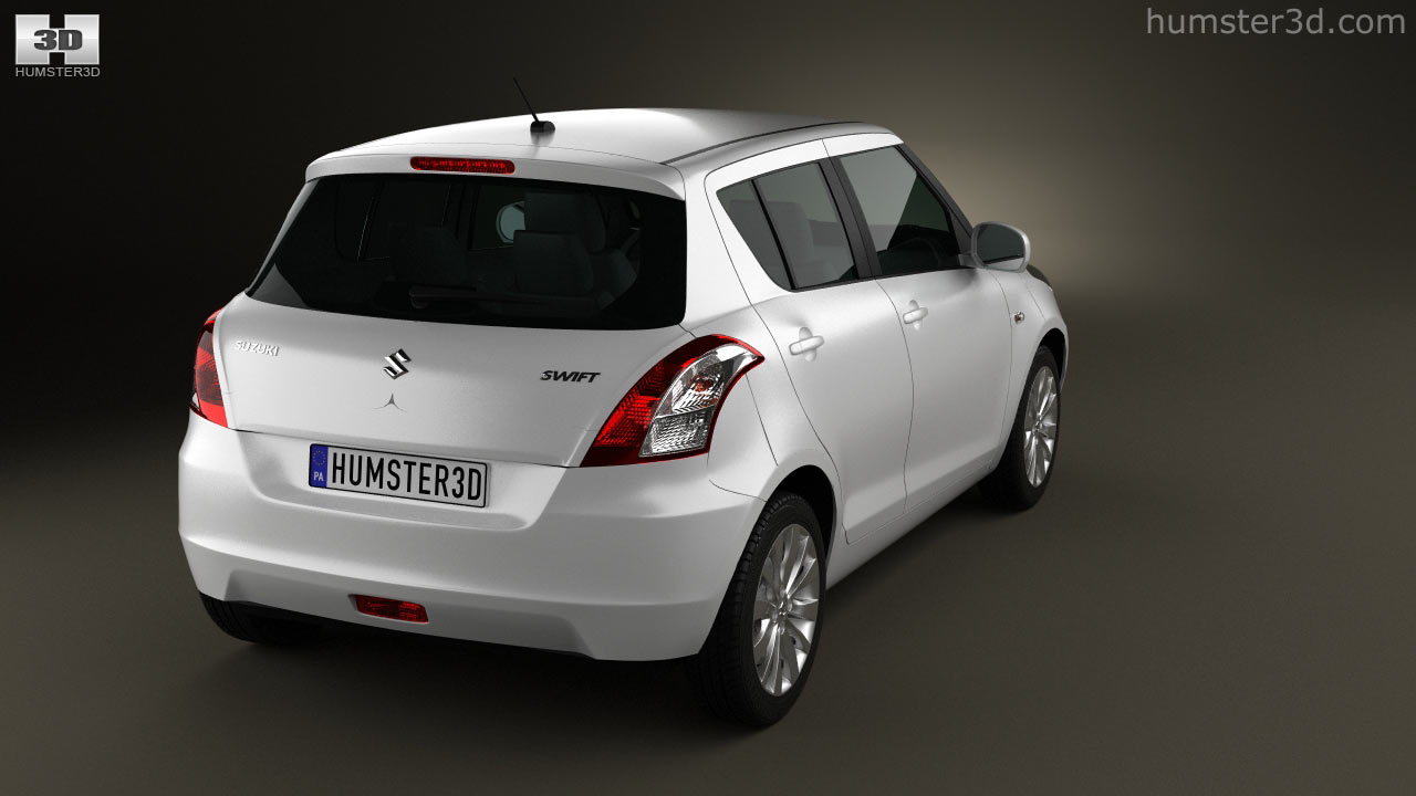 360 view of Suzuki Swift hatchback 5-door 2014 3D model - 3DModels store