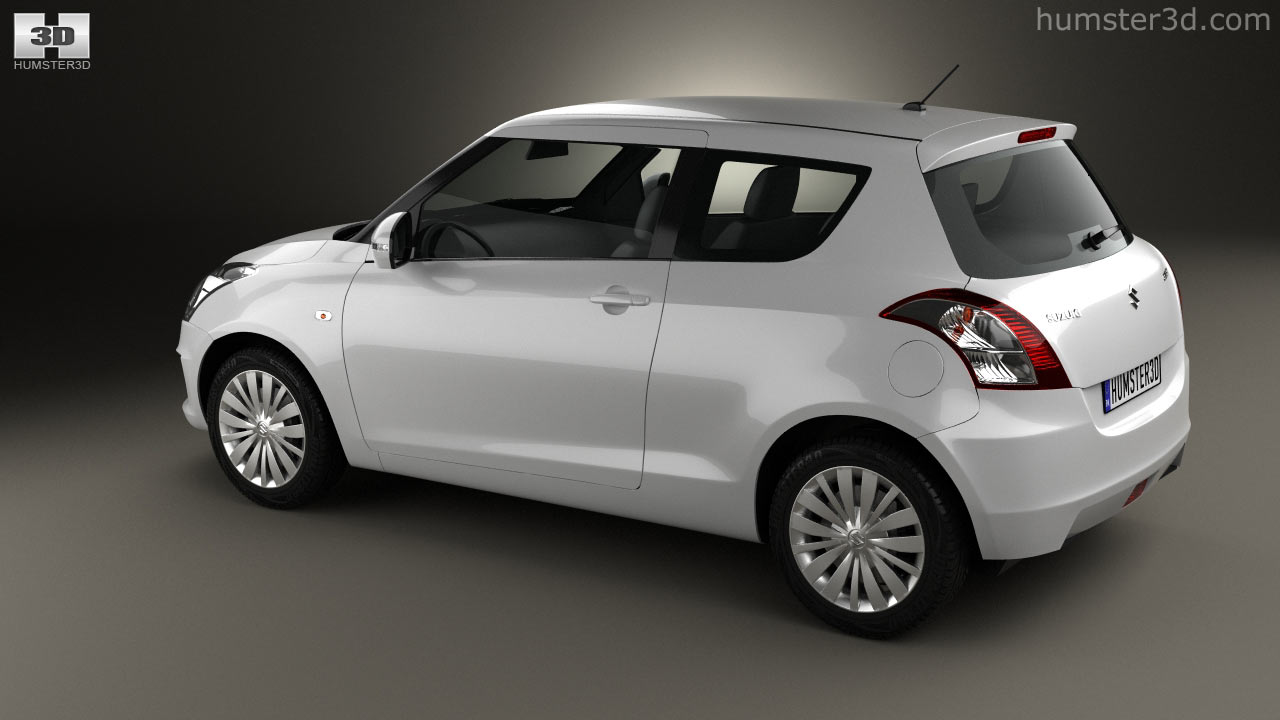 360 view of Suzuki Swift hatchback 3-door 2017 3D model - 3DModels store