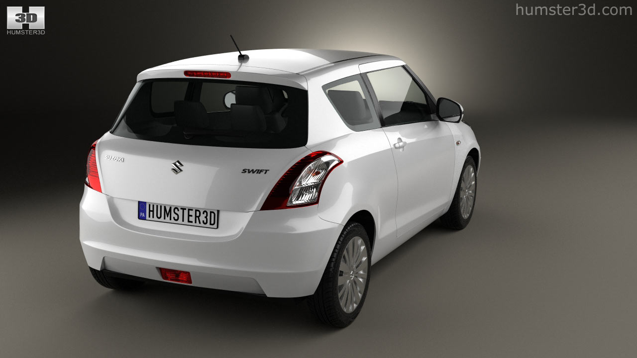 360 view of Suzuki Swift hatchback 3-door 2017 3D model - 3DModels store