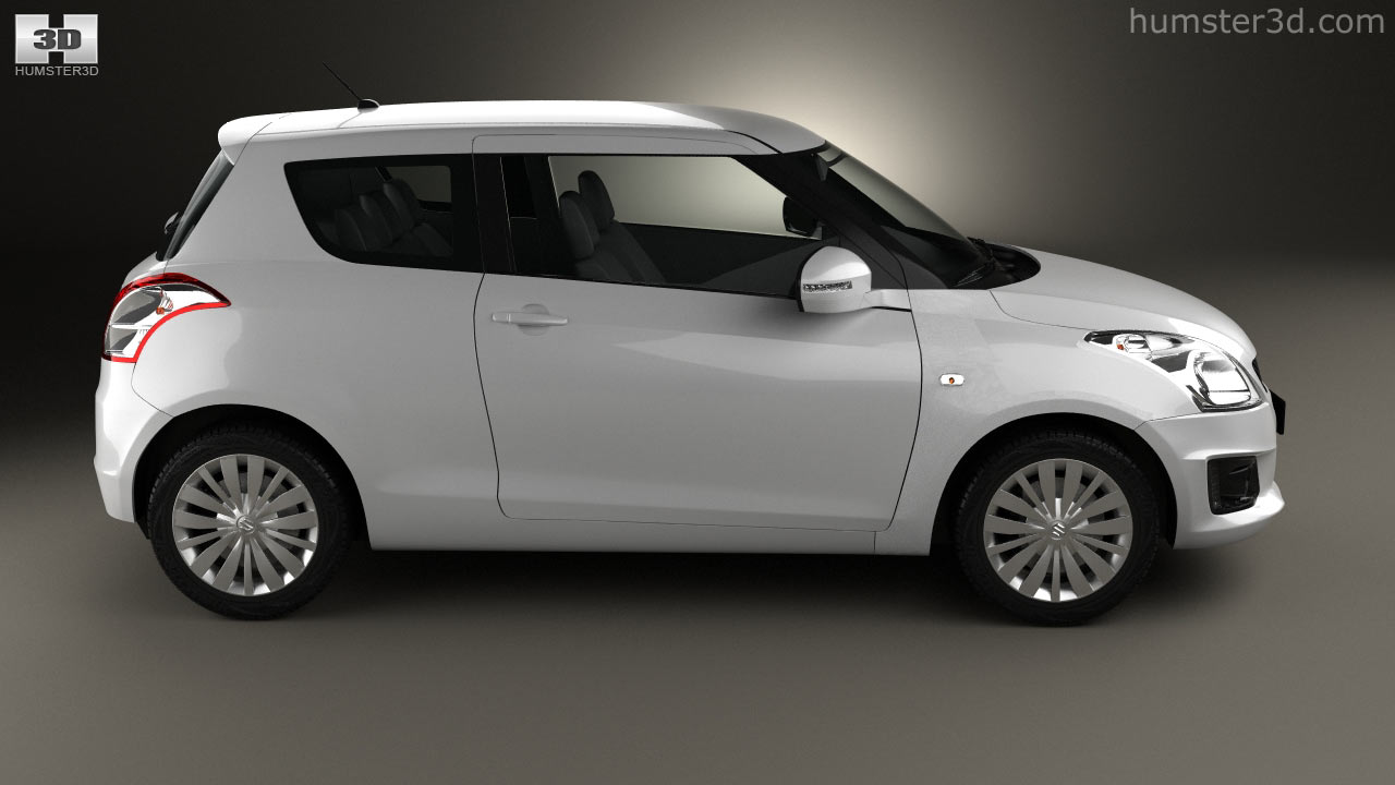 360 view of Suzuki Swift hatchback 3-door 2017 3D model - 3DModels store