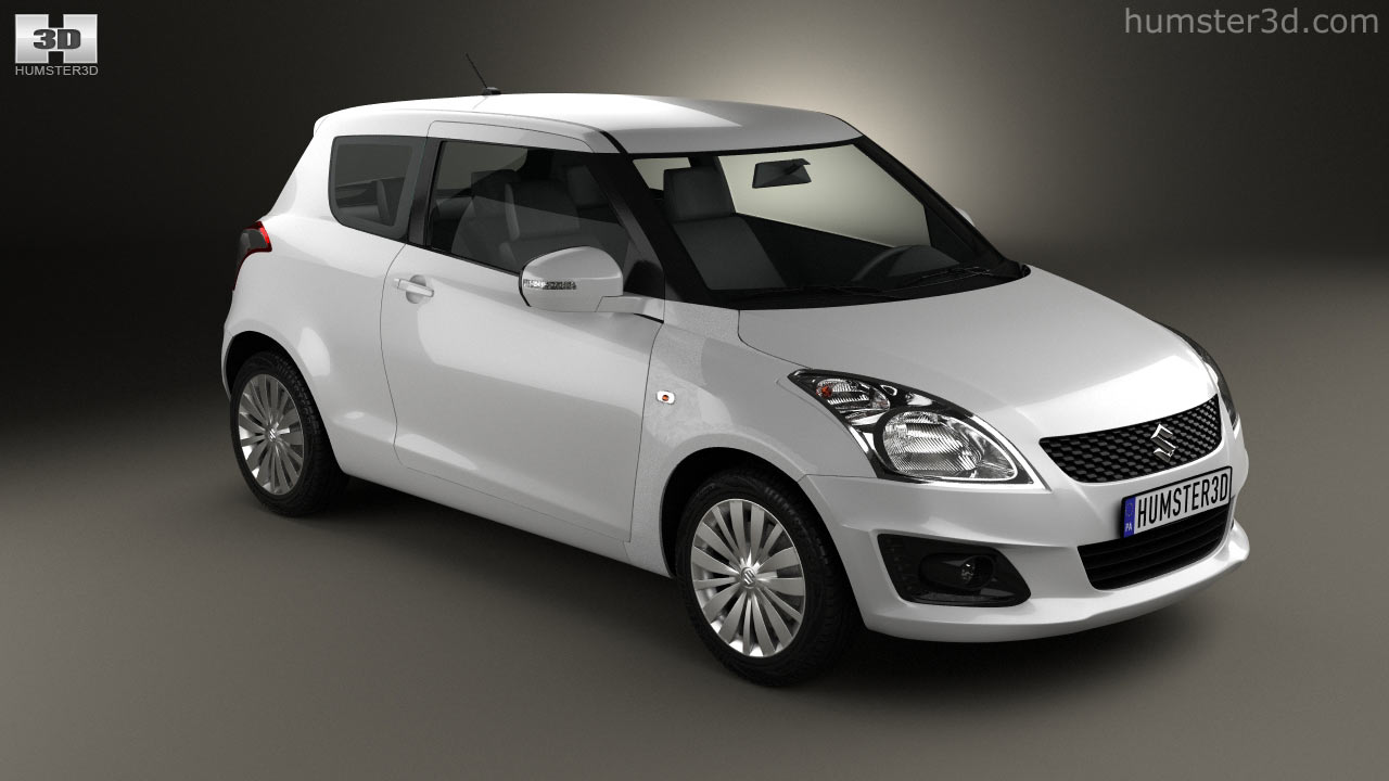 360 view of Suzuki Swift hatchback 3-door 2017 3D model - 3DModels store