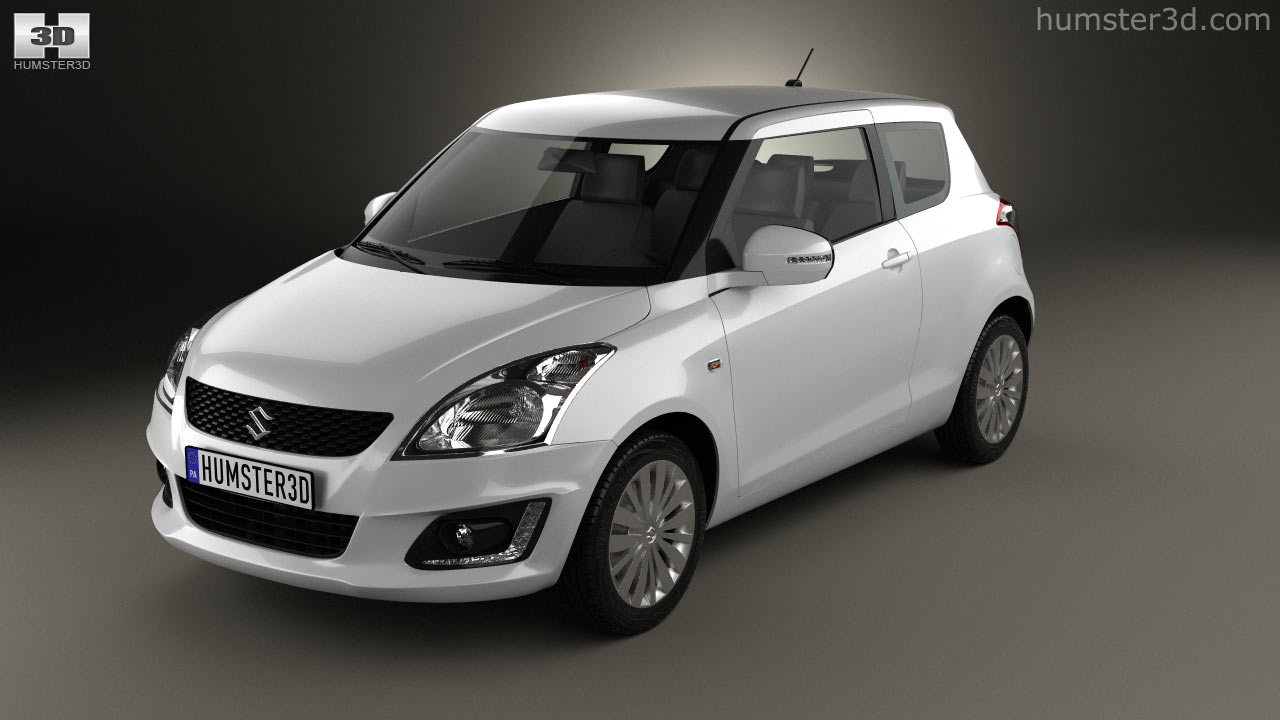 360 view of Suzuki Swift hatchback 3-door 2017 3D model - 3DModels store