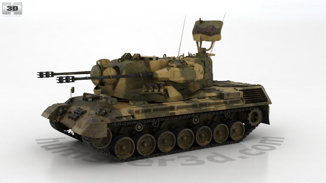 360 view of Flakpanzer Gepard 1A2 3D model - 3DModels store