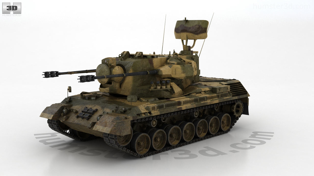 360 view of Flakpanzer Gepard 1A2 3D model - 3DModels store
