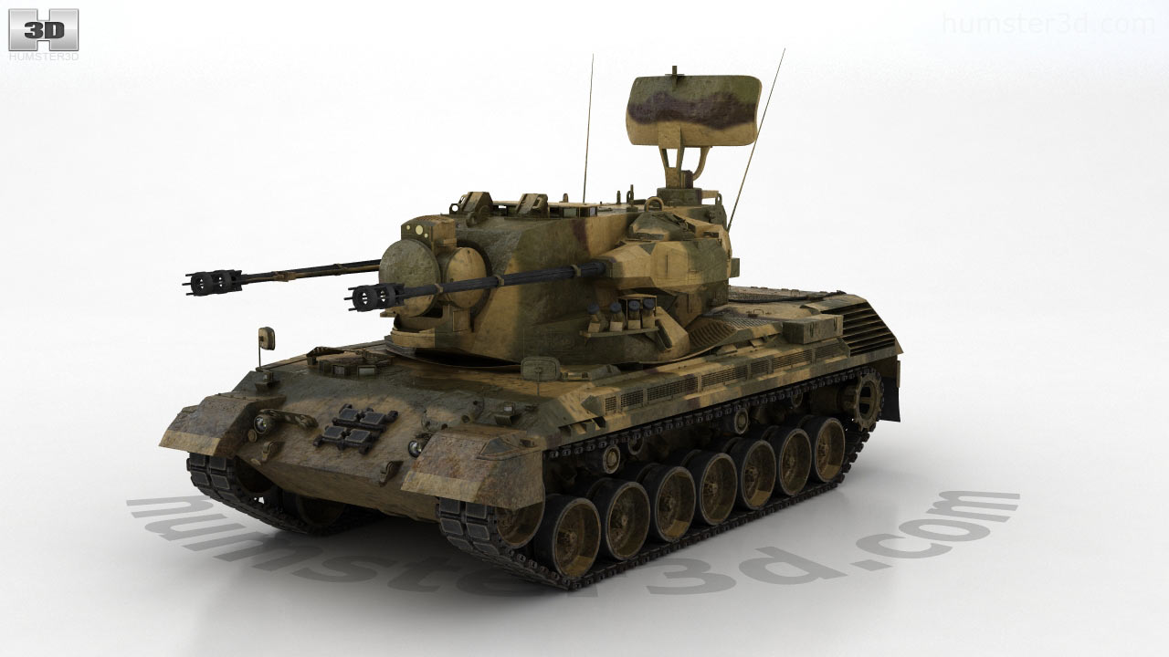 360 view of Flakpanzer Gepard 1A2 3D model - 3DModels store