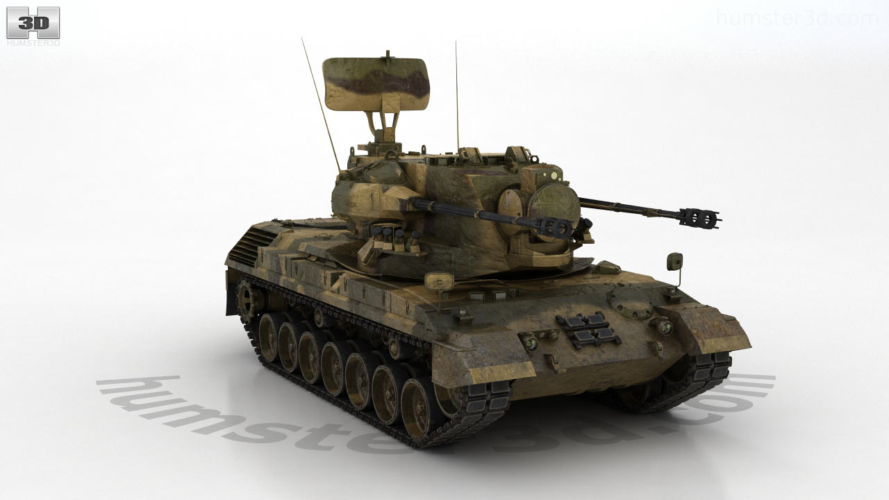 360 view of Flakpanzer Gepard 1A2 3D model - 3DModels store