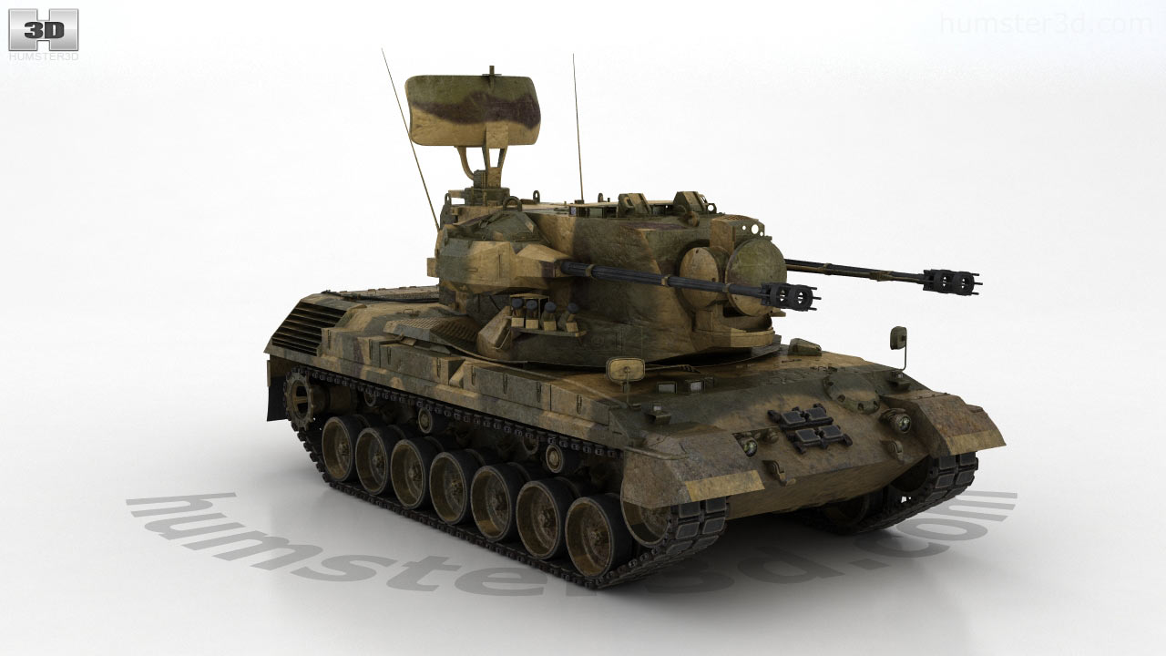360 view of Flakpanzer Gepard 1A2 3D model - 3DModels store