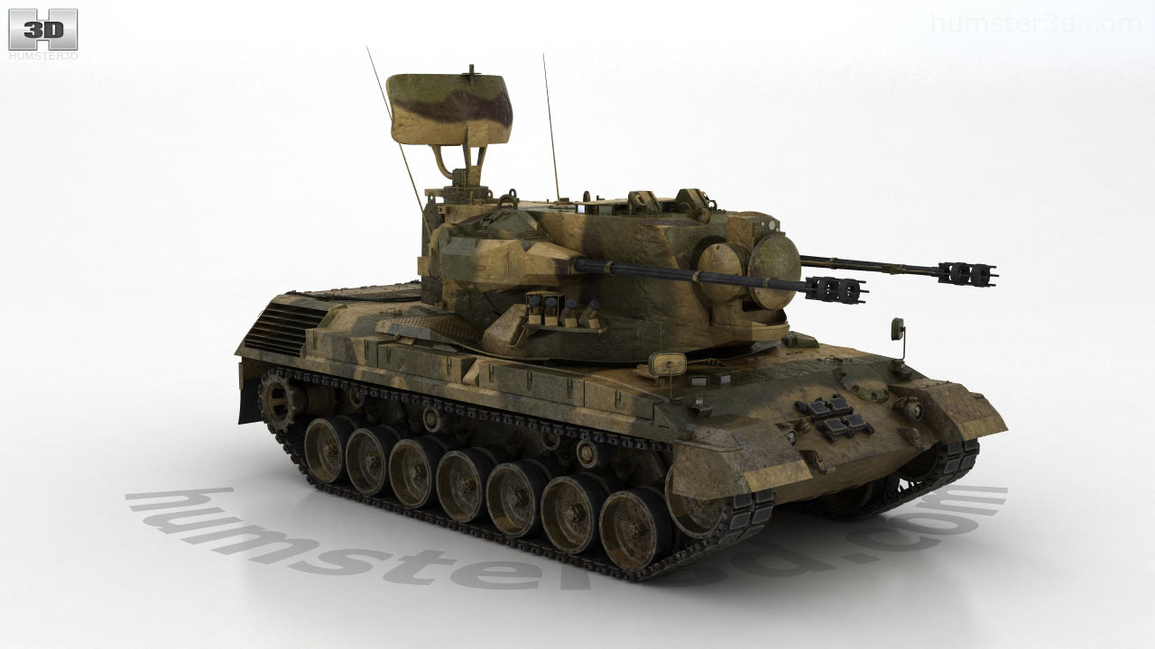 360 view of Flakpanzer Gepard 1A2 3D model - 3DModels store