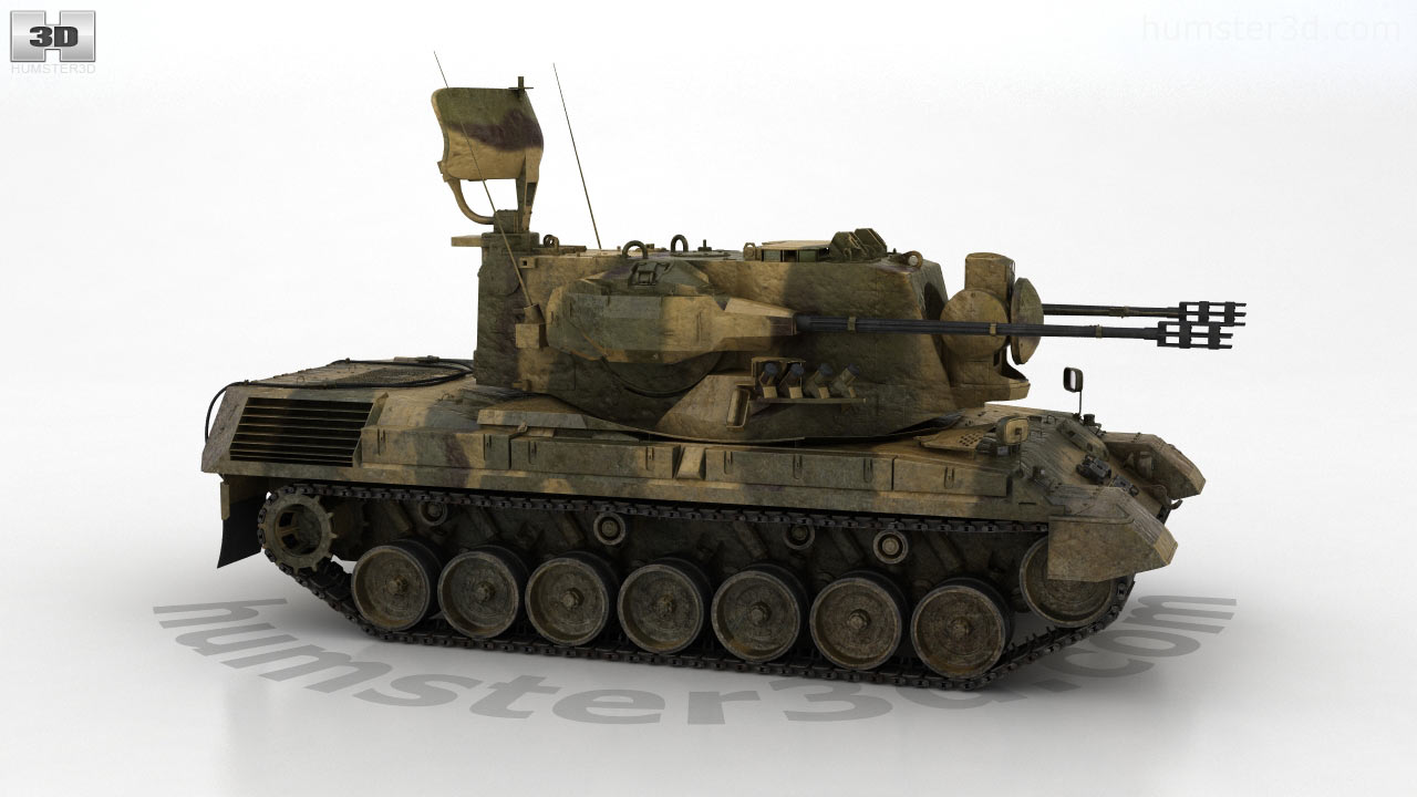360 view of Flakpanzer Gepard 1A2 3D model - 3DModels store