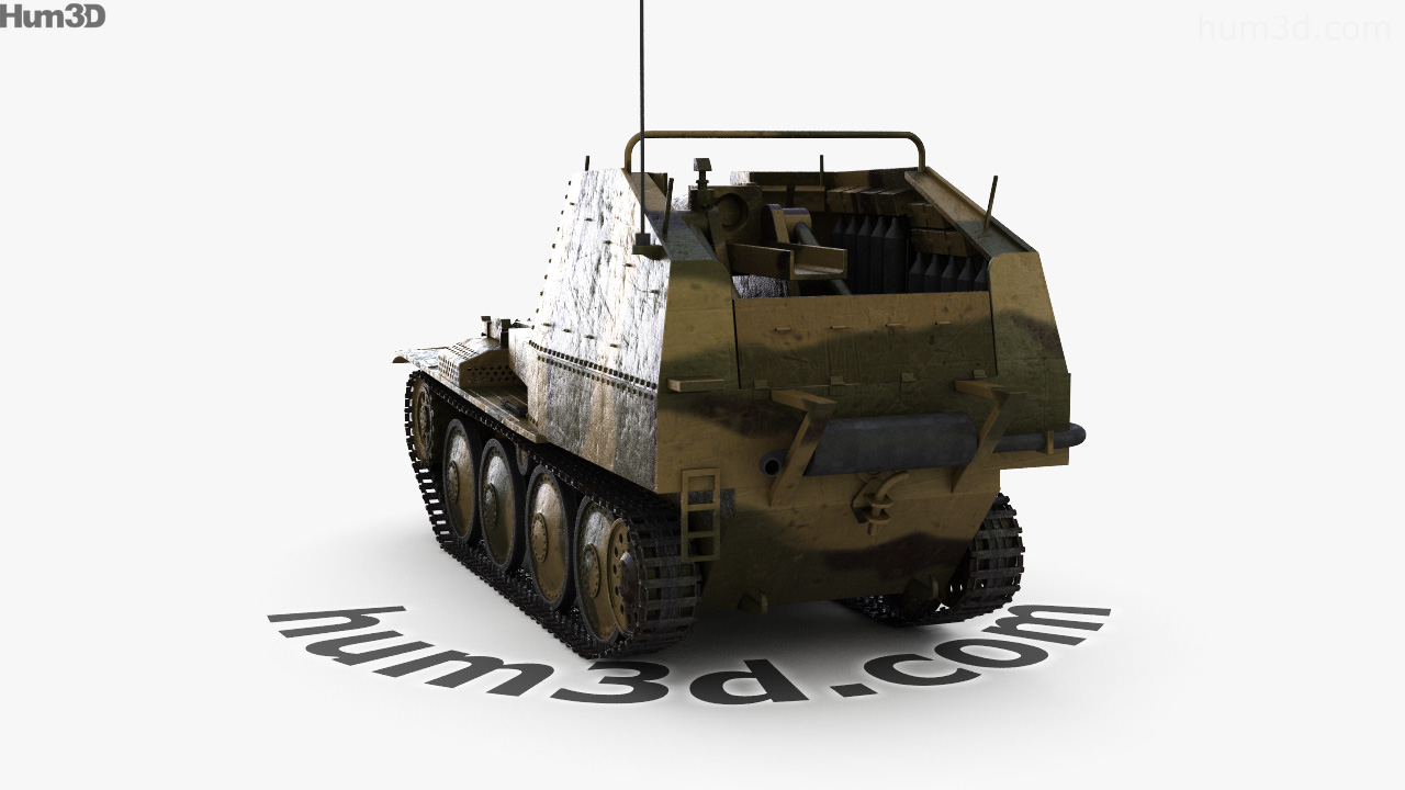 360 view of Grille Self-propelled Artillery 3D model - 3DModels store