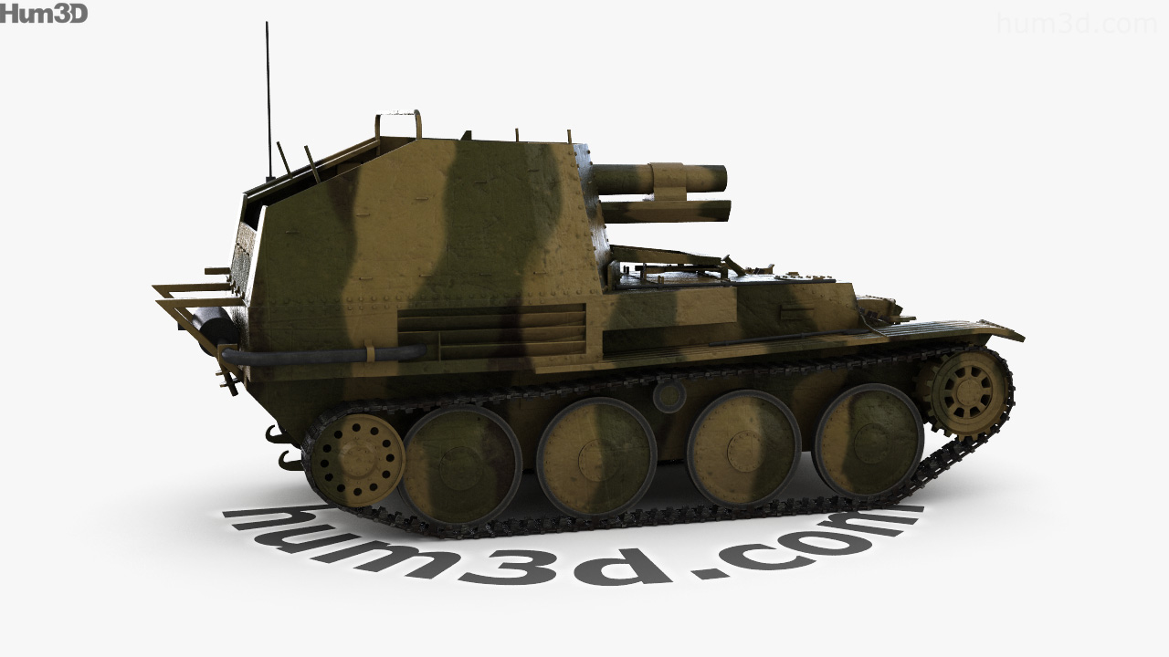 360 view of Grille Self-propelled Artillery 3D model - 3DModels store