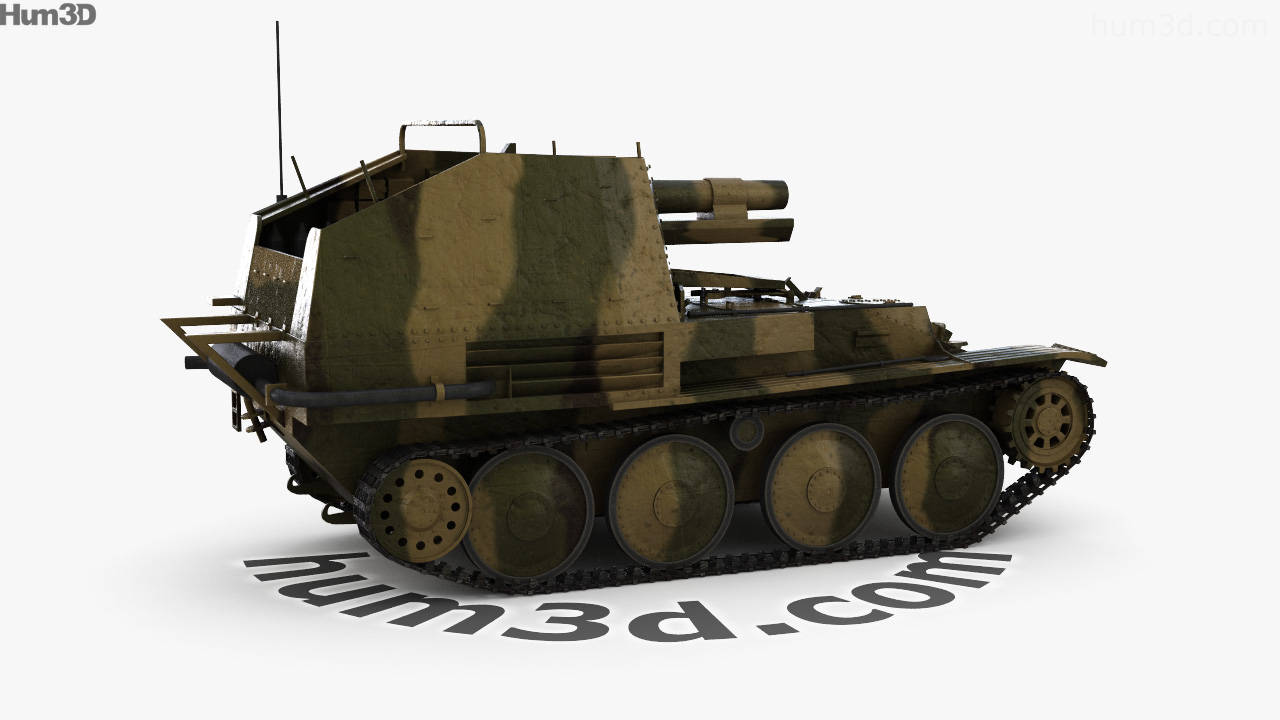 360 view of Grille Self-propelled Artillery 3D model - 3DModels store
